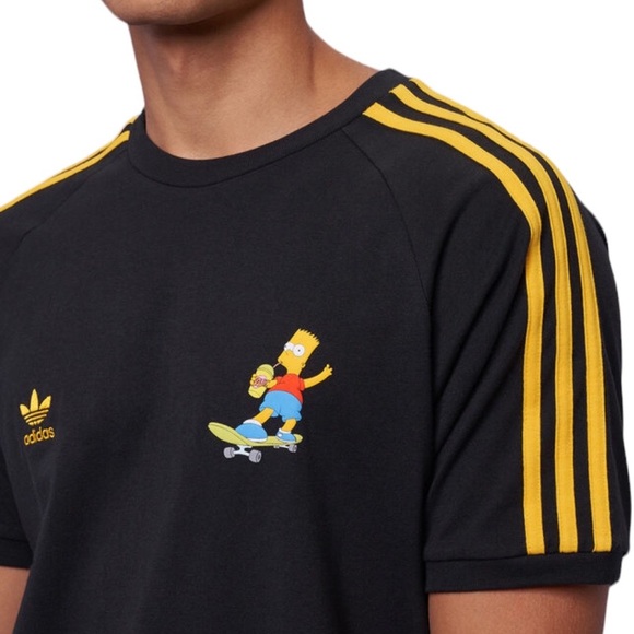 adidas | Shirts | Adidas The Simpsons Bart 3 Stripes Tee L | Poshmark